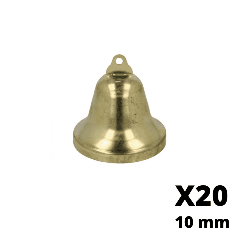 20 petites cloches en métal doré 10mm - Lou Passion
