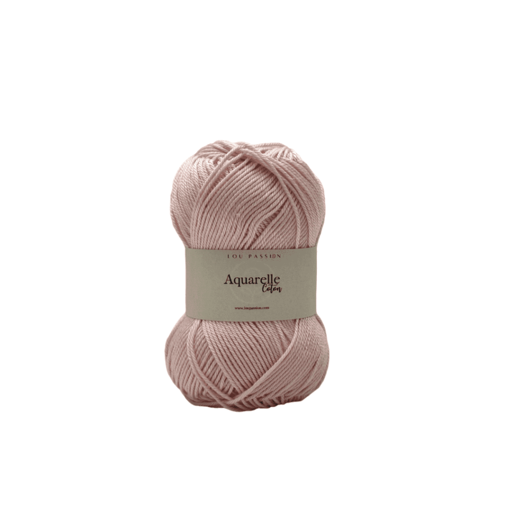 Pelote de coton Aquarelle 100% coton mercerisé Rose thé ref 306 - Lou ...
