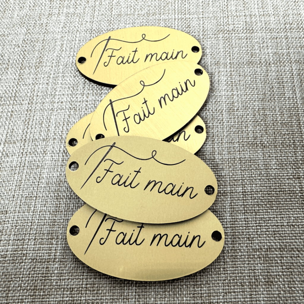 5 Etiquettes/ labels Ovales 35X20mm - fait main Collection aiguille et ...